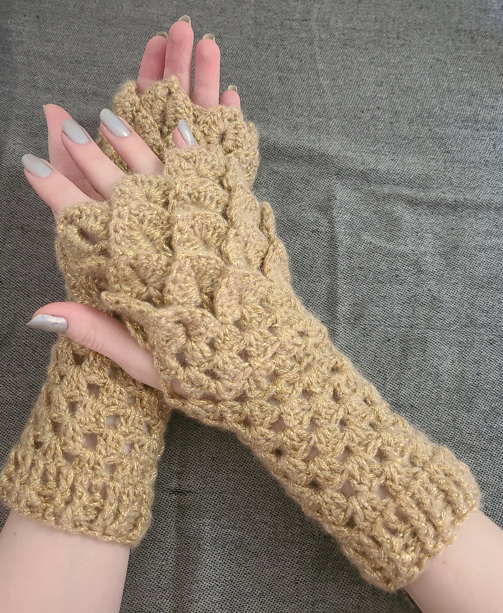 'Chromatic Dragon' Fingerless Gloves – Wandering Moon Crafters Guild
